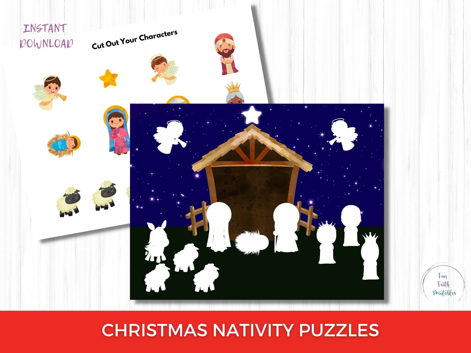 Christmas Nativity Activity Puzzle, Christmas Puzzles for Kids ...