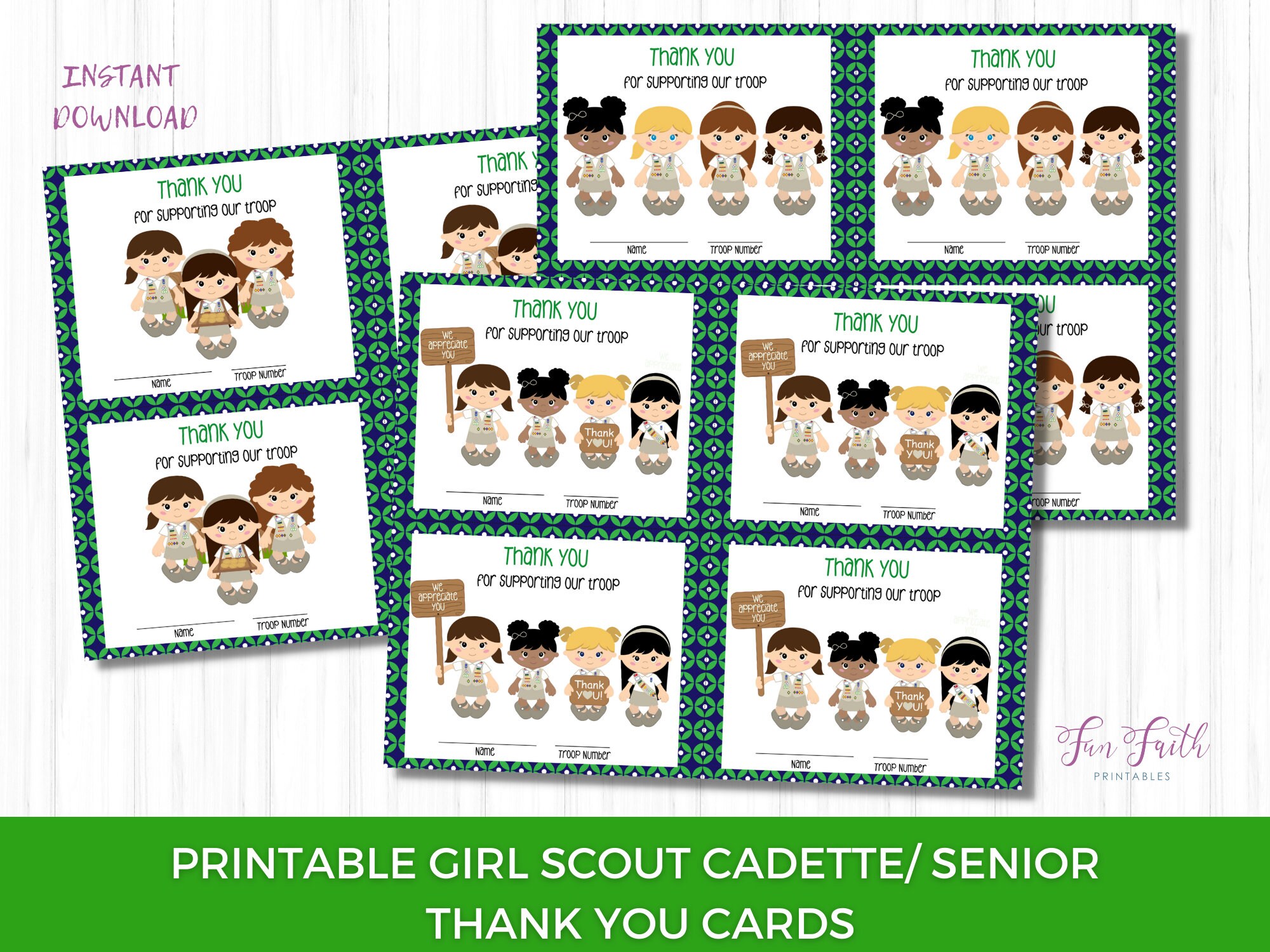 Girl Scouts Thank You Cards, Cookie Thank You, Girl Scout Thank You ...