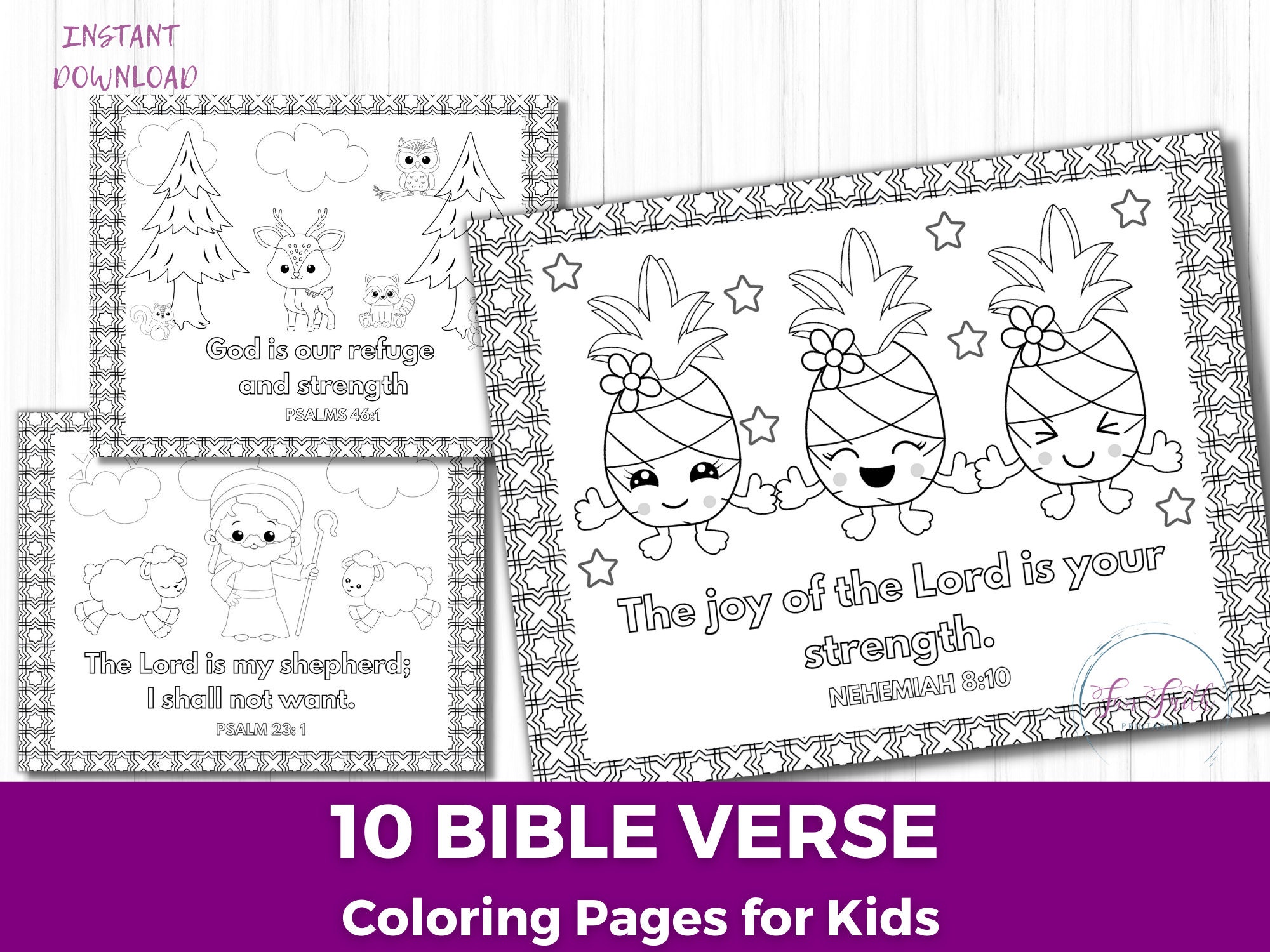 Scripture Coloring Pages, Bible Verse Coloring Pages, Sunday School ...