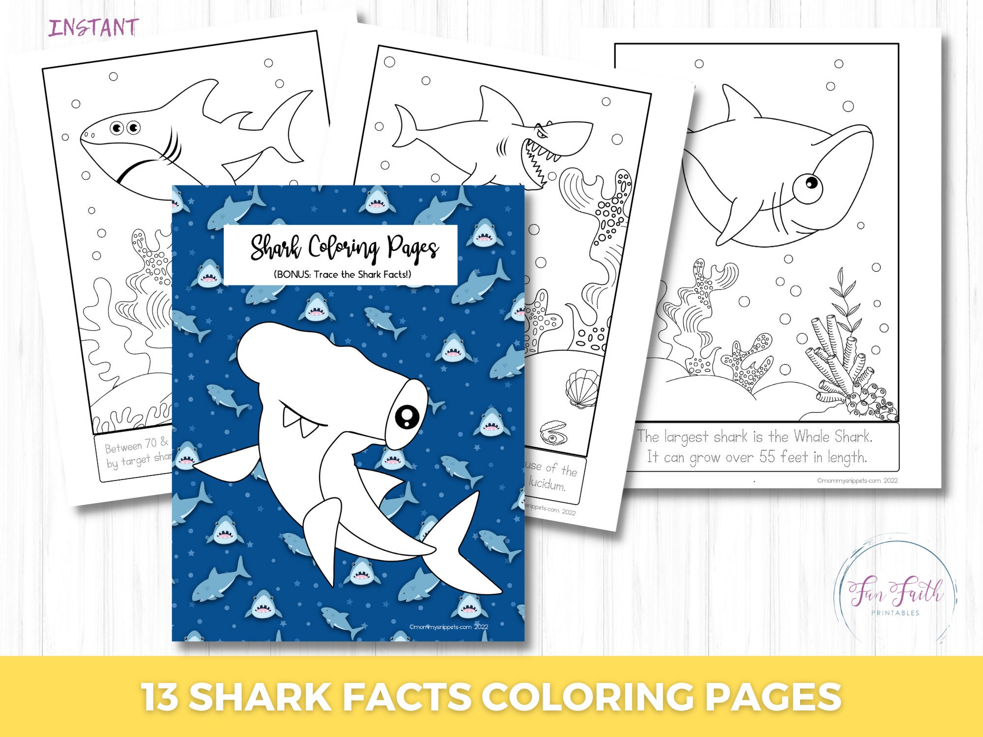 Facts About Sharks Coloring Pages, Printable Coloring Sheets for Kids ...
