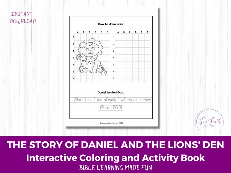 Daniel and the Lions Den Coloring Pages – Kids Bible Study Activity ...