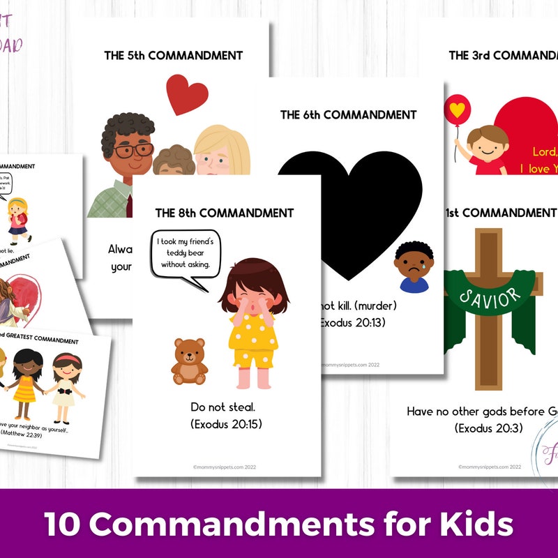 Ten Commandments Poster - Etsy