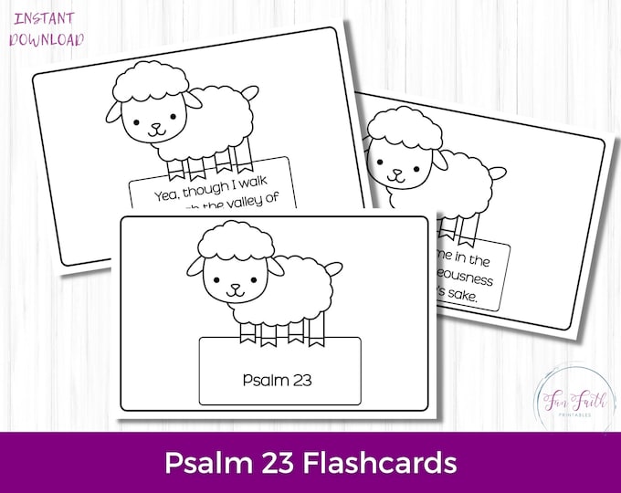 Psalm 23 Bible Study, Christian Printable Activity Pack, the Lord is My ...