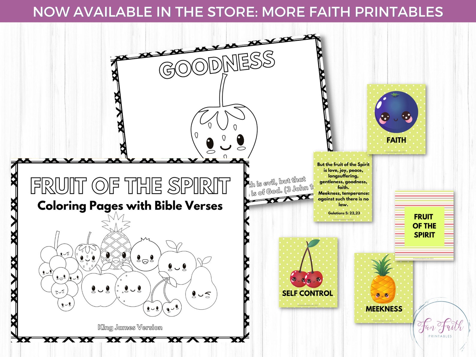 Fruit of the Spirit Coloring Page and Activity Sheet, Fruit of the ...