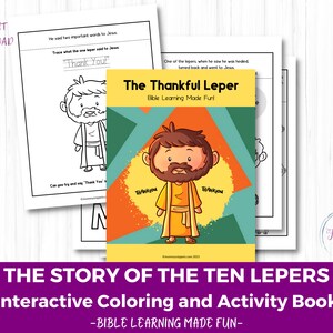 Thankful Leper Coloring Activity Book – Kids Bible Study (digital ...