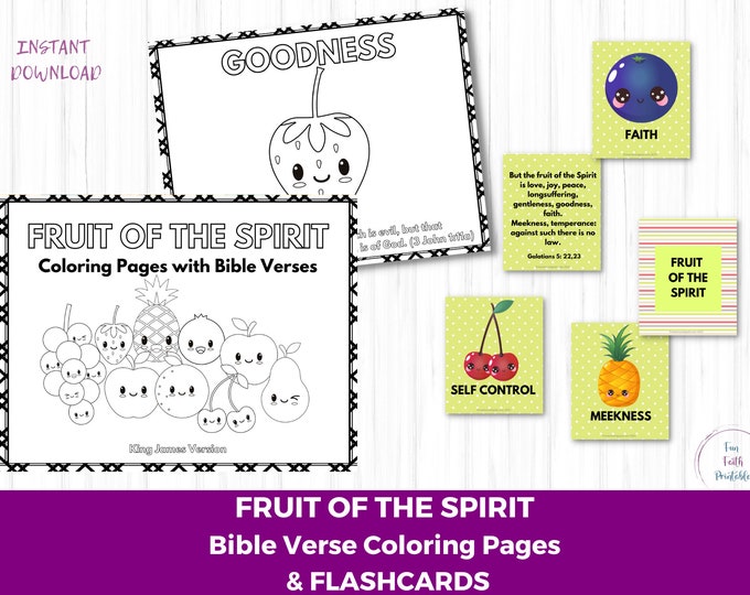Fruit of the Spirit Coloring Book - Sunday School Activities - Bible ...