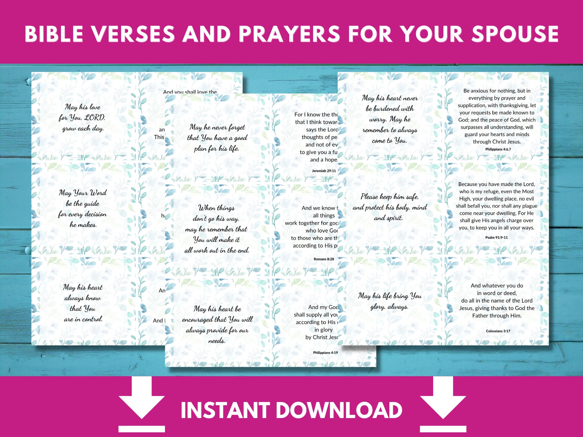 Bible Verses for Husbands Bible Study Scripture Cards | Etsy