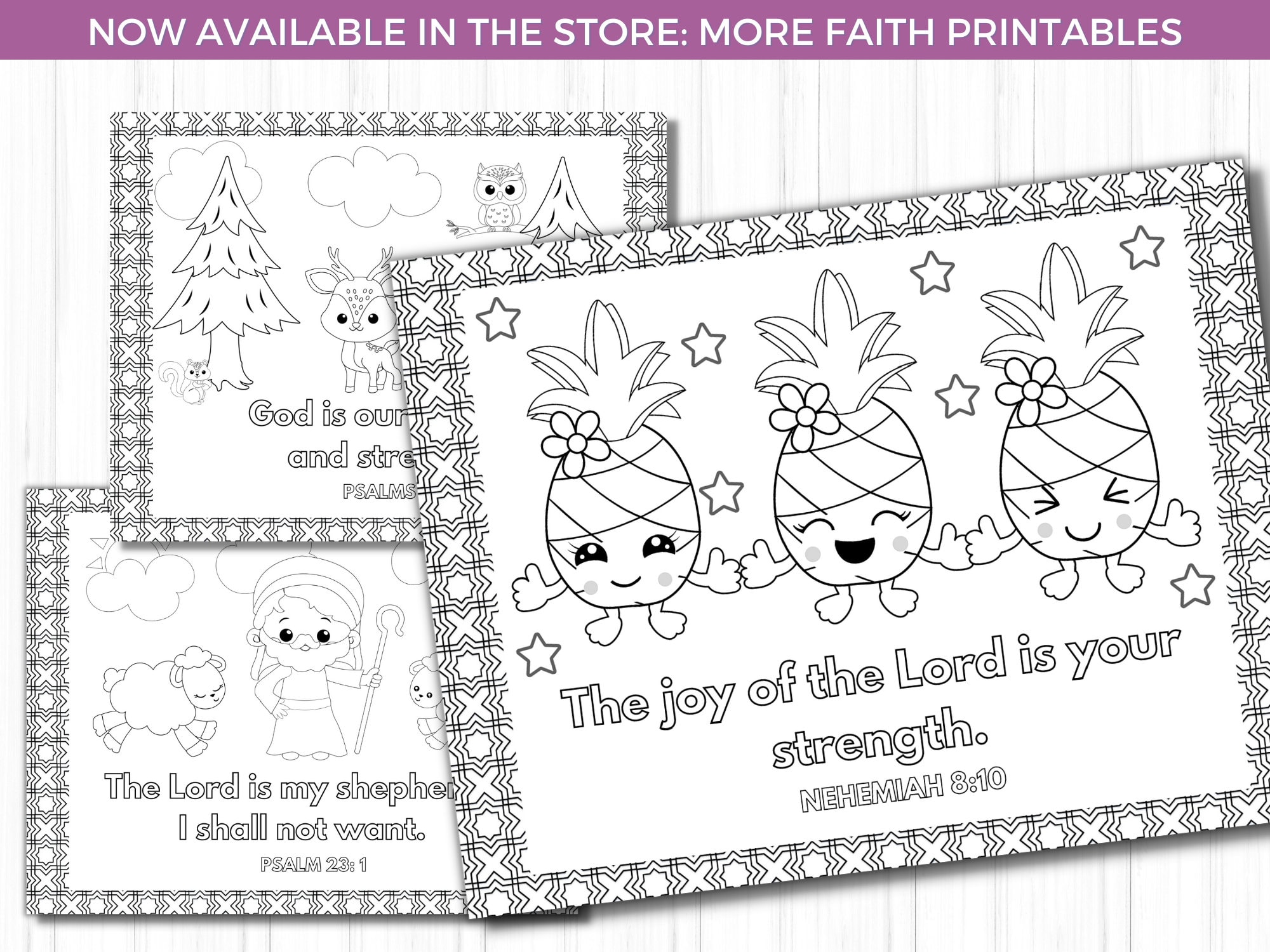 Printable Floral Adult Faith Coloring Pages Digital Download Christian ...