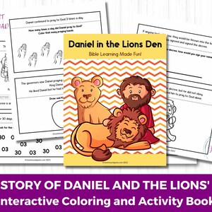 Daniel and the Lions Den Coloring Pages – Kids Bible Study Activity ...