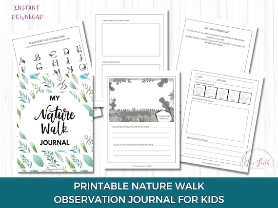 Nature Walk Observation Journal Printable Nature Journal for - Etsy
