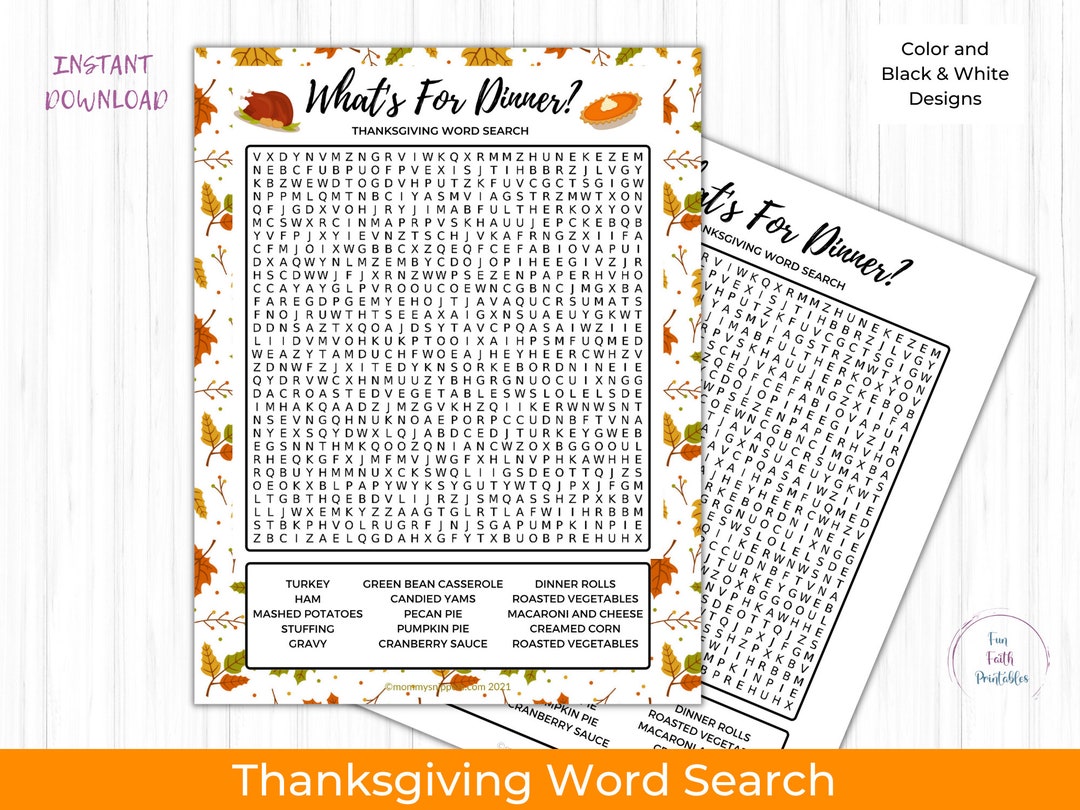 Printable Thanksgiving Word Search, Thanksgiving Games, Friendsgiving ...