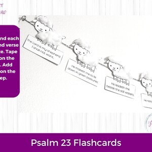 Psalm 23 Bible Flashcards and Craft, the Lord is My Shepherd Printable ...