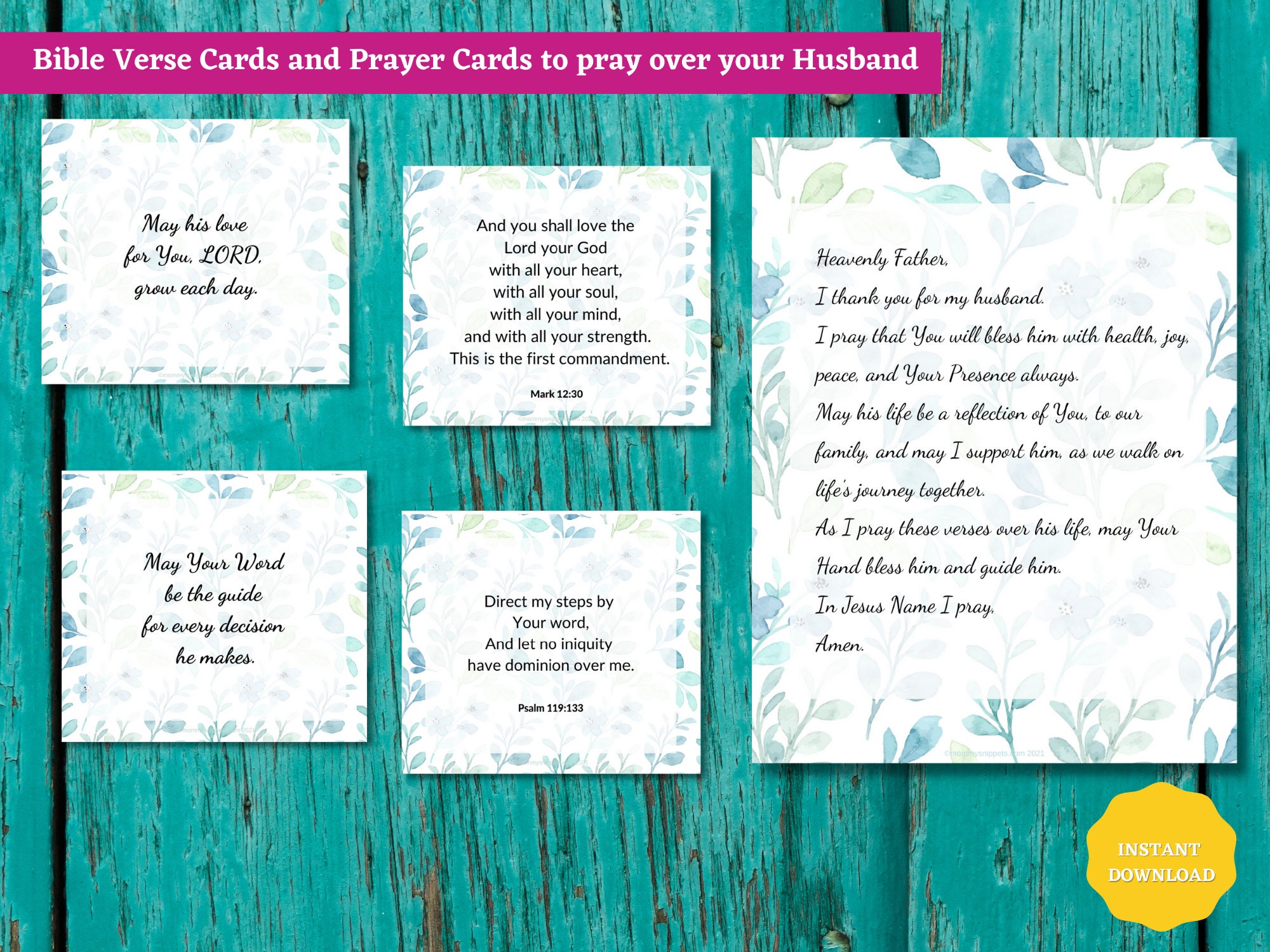 Bible Verses for Husbands Bible Study Scripture Cards | Etsy