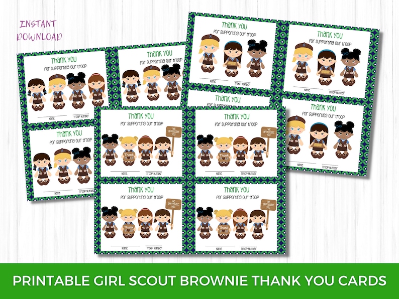 Girl Scouts Thank You Cards, Cookie Thank You, Girl Scout Thank You ...