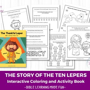 Thankful Leper Coloring Activity Book – Kids Bible Study (digital ...