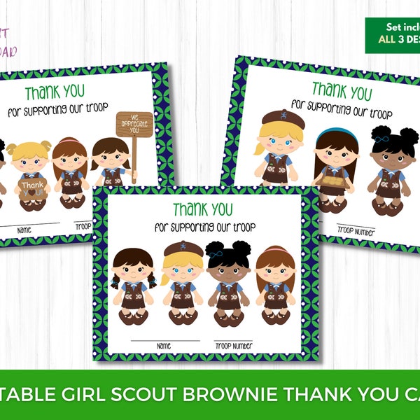 Girl Scout Thank You Cards Fall Product - Etsy Denmark