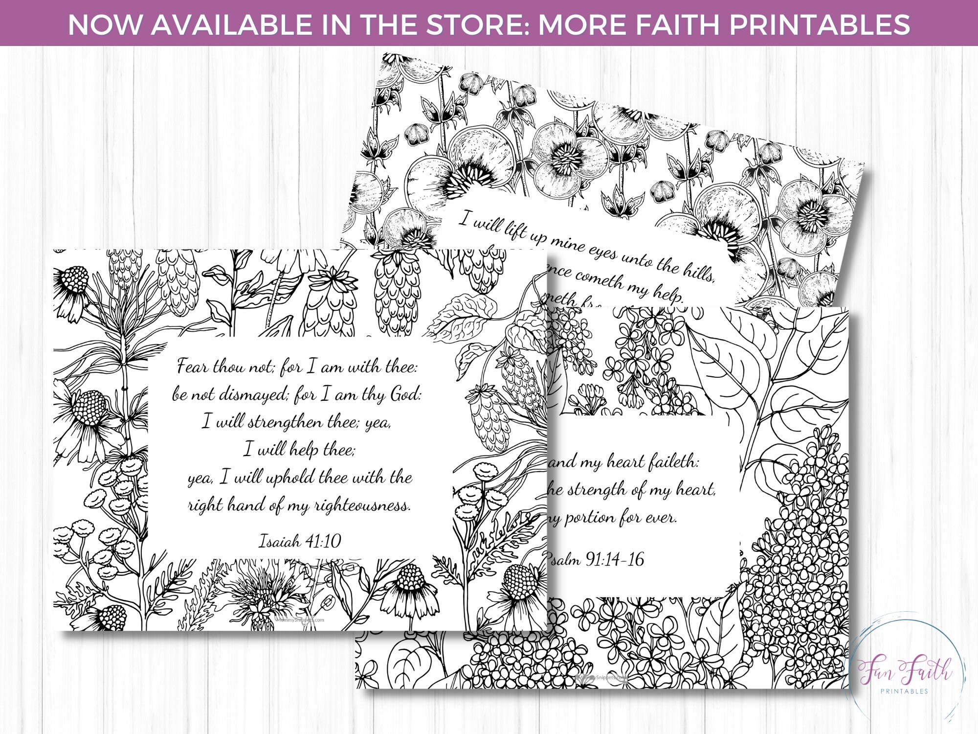 26 Scripture Coloring Pages With Bible Affirmations for Kids, Printable ...