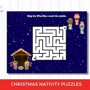 Christmas Nativity Activity Puzzle, Christmas Puzzles for Kids ...