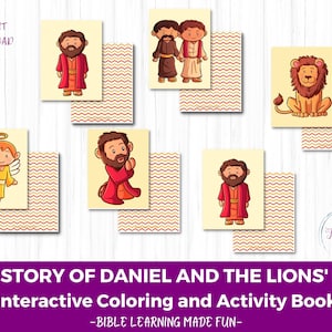 Story of Daniel and the Lions Den Coloring Pages and Activity Book ...