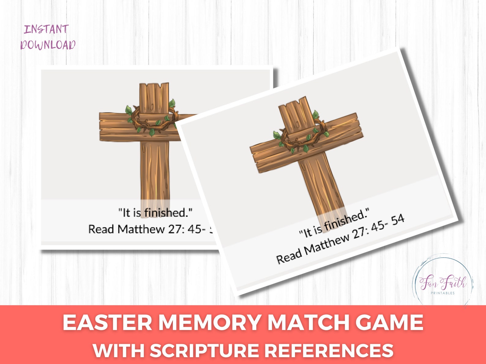 Easter Story Memory Game Printable Family Easter Game Easter - Etsy