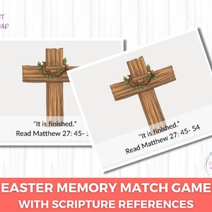 Easter Story Memory Game, Printable Family Activity (PDF Pattern) - Etsy