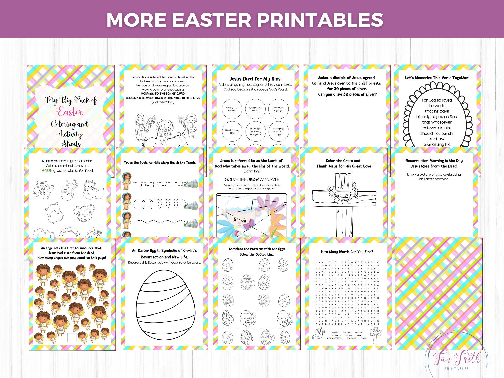 Easter Story Game, Easter Basket Stuffers, Christian Easter Printable ...