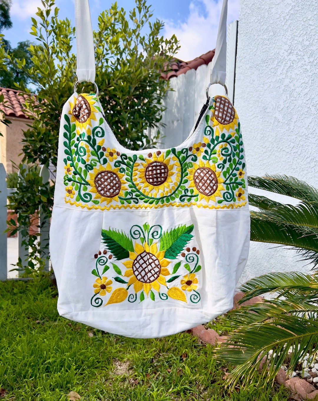 Mexican Embroidered Bag, Mexican Floral Purse, Mexican Morral Purse ...