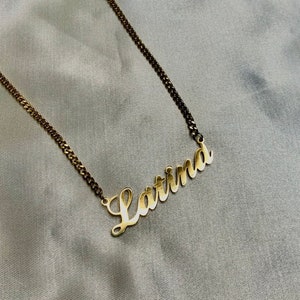 Latina Necklace, 18k Gold Latina Necklace, Latina Chain, Gold Plated ...
