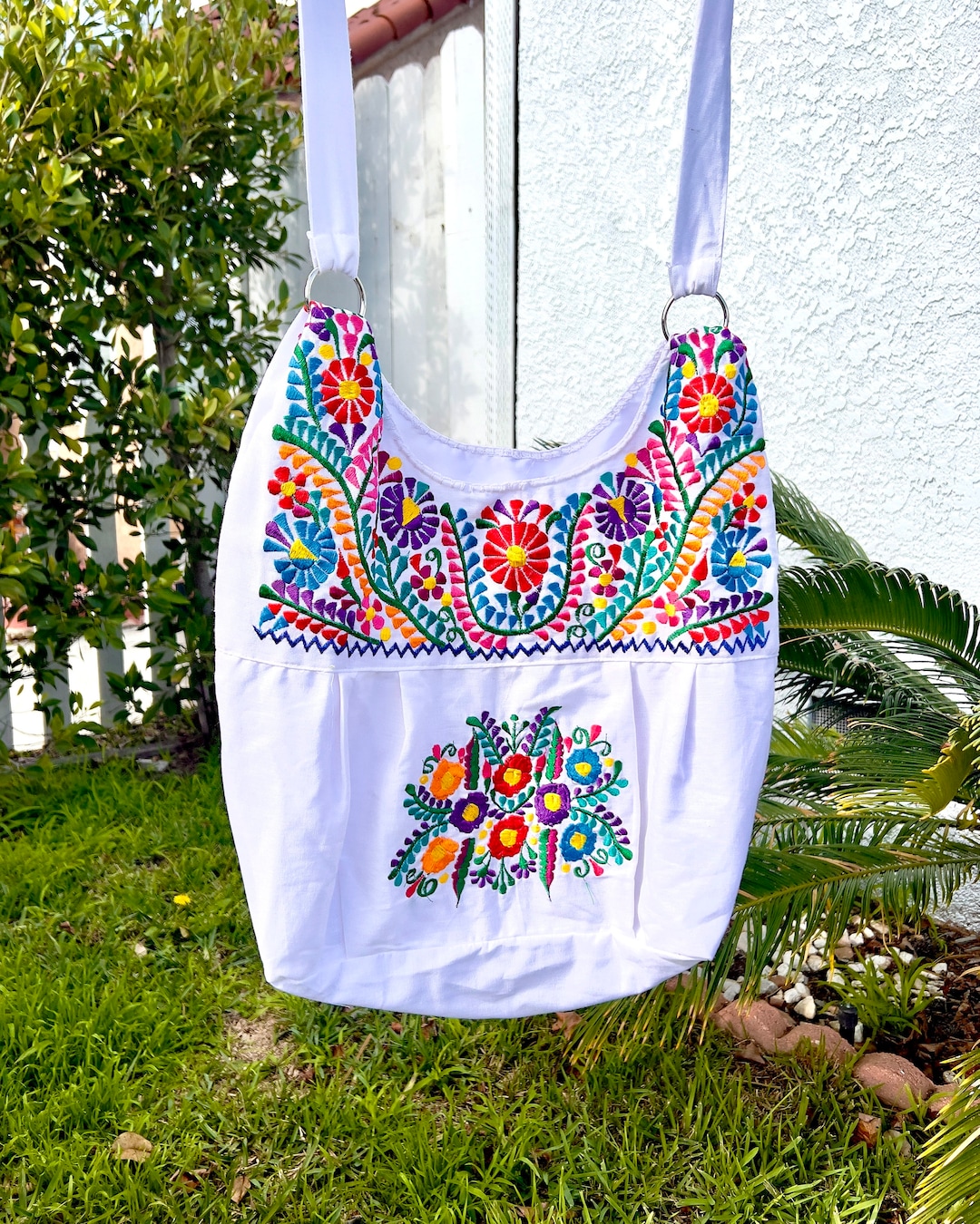 Mexican Embroidered Bag Mexican Floral Purse Mexican Morral - Etsy