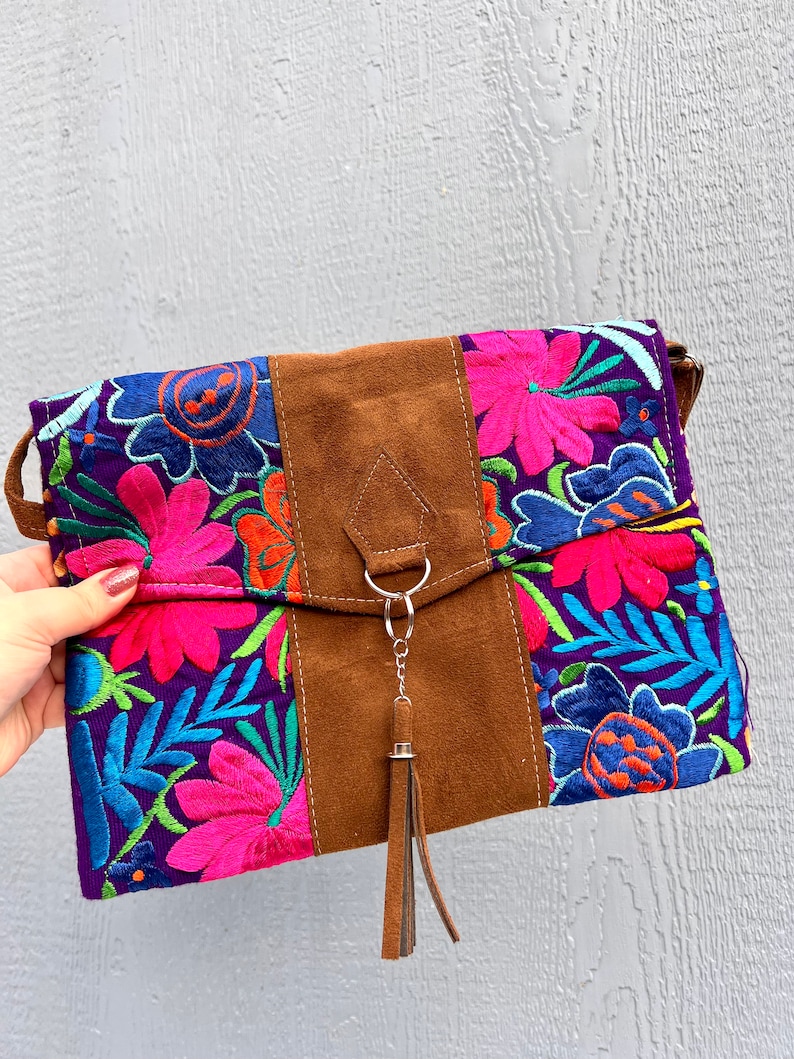 Embroidered Purse, Mexican Embroidered Purse, Bolsa Mexicana Bordada ...