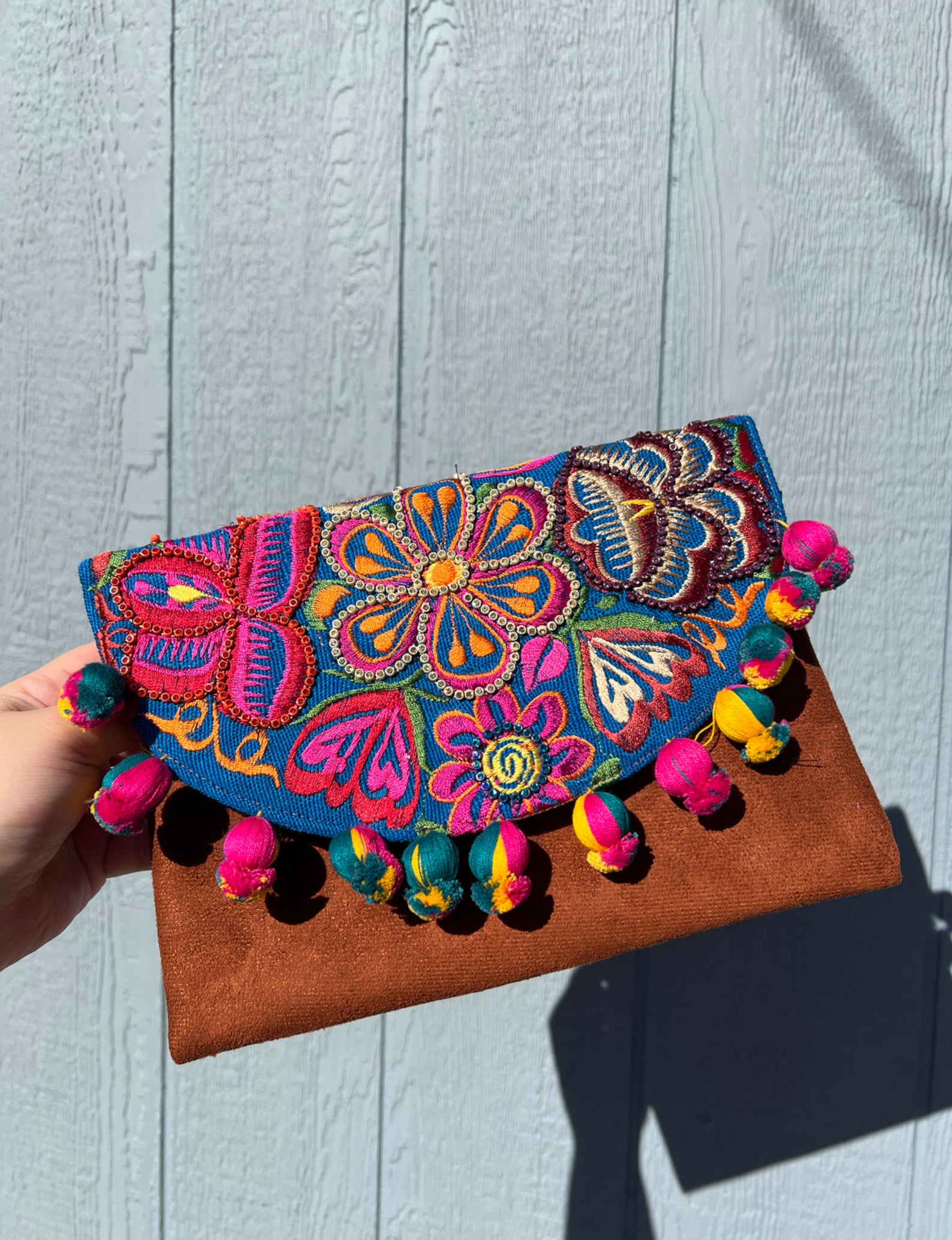 Mexican Embroidered Purse, Bolsa Mexicana, Mexican Floral Purse ...