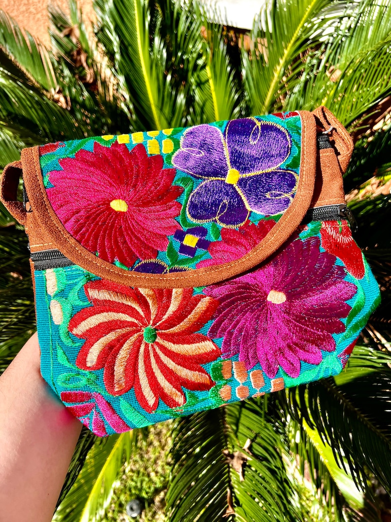 Mexican Embroidered Purse Bolsa Mexicana Mexican Floral - Etsy