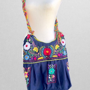 Mexican Embroidered Bag, Mexican Floral Purse, Mexican Morral Purse ...
