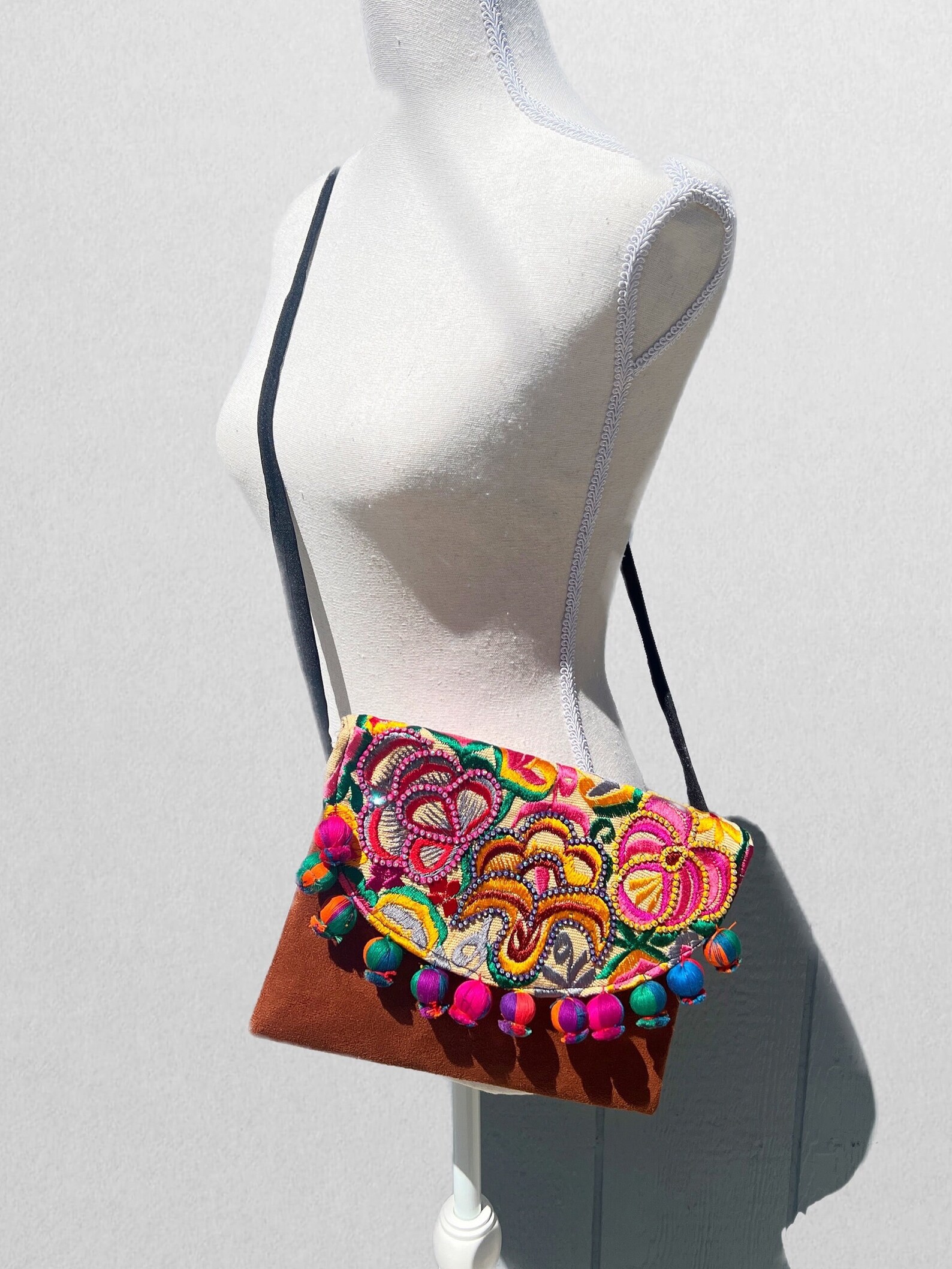 Mexican Embroidered Purse, Bolsa Mexicana, Mexican Floral Purse ...