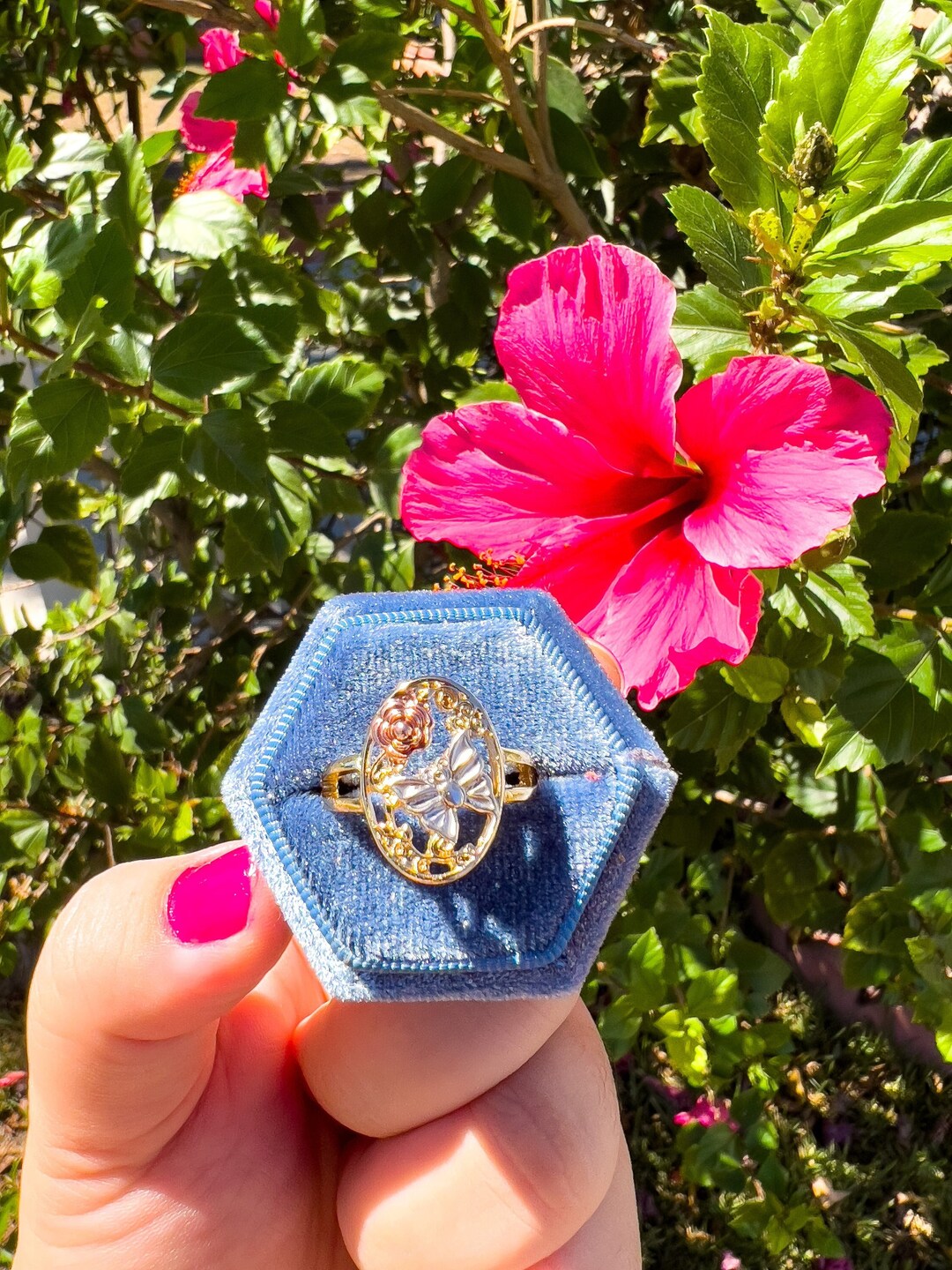 Butterfly Ring, Gold Butterfly Ring, Butterfly Flower Ring, Butterly ...