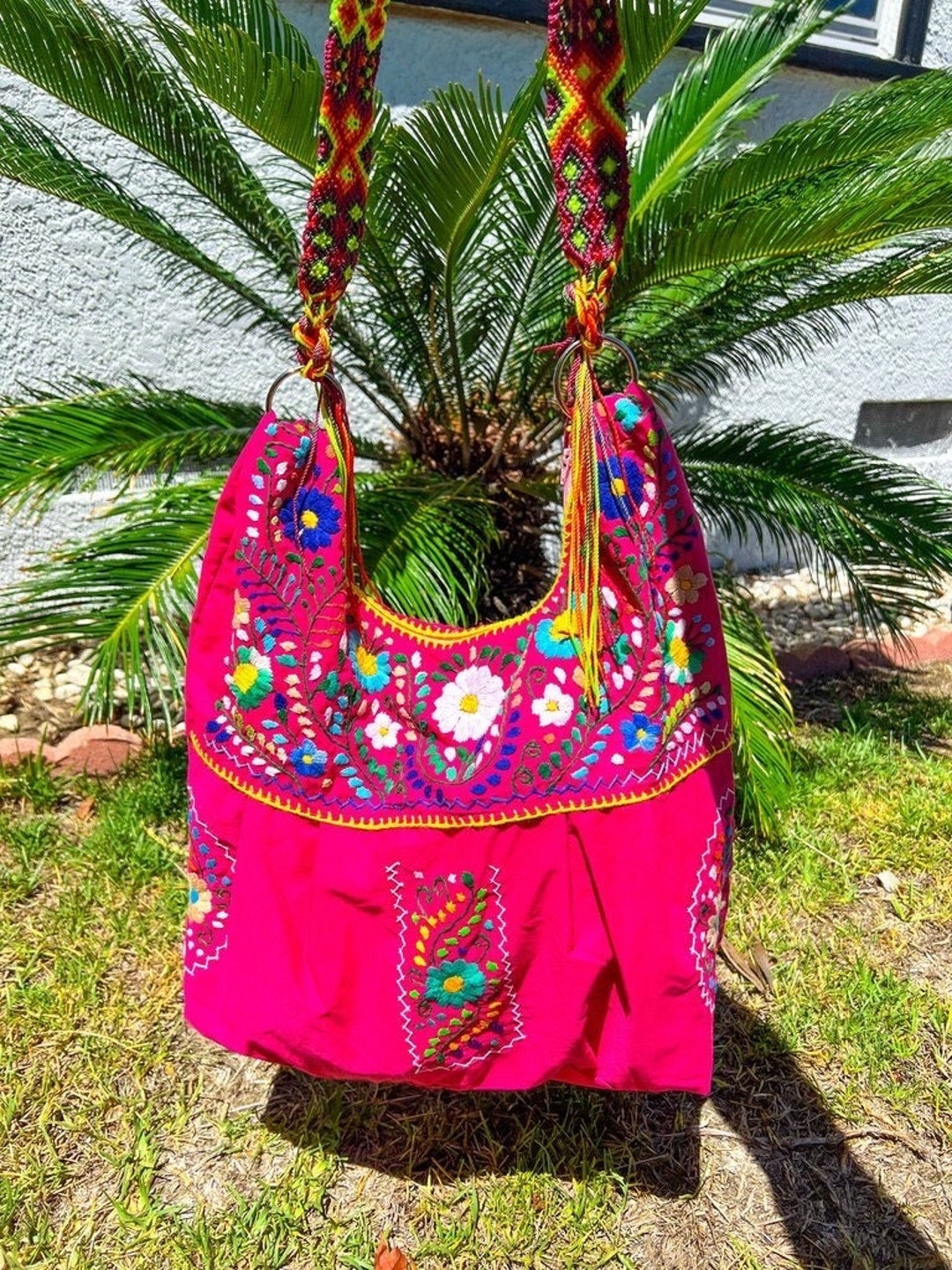 Mexican Embroidered Bag, Mexican Floral Purse, Mexican Morral Purse ...
