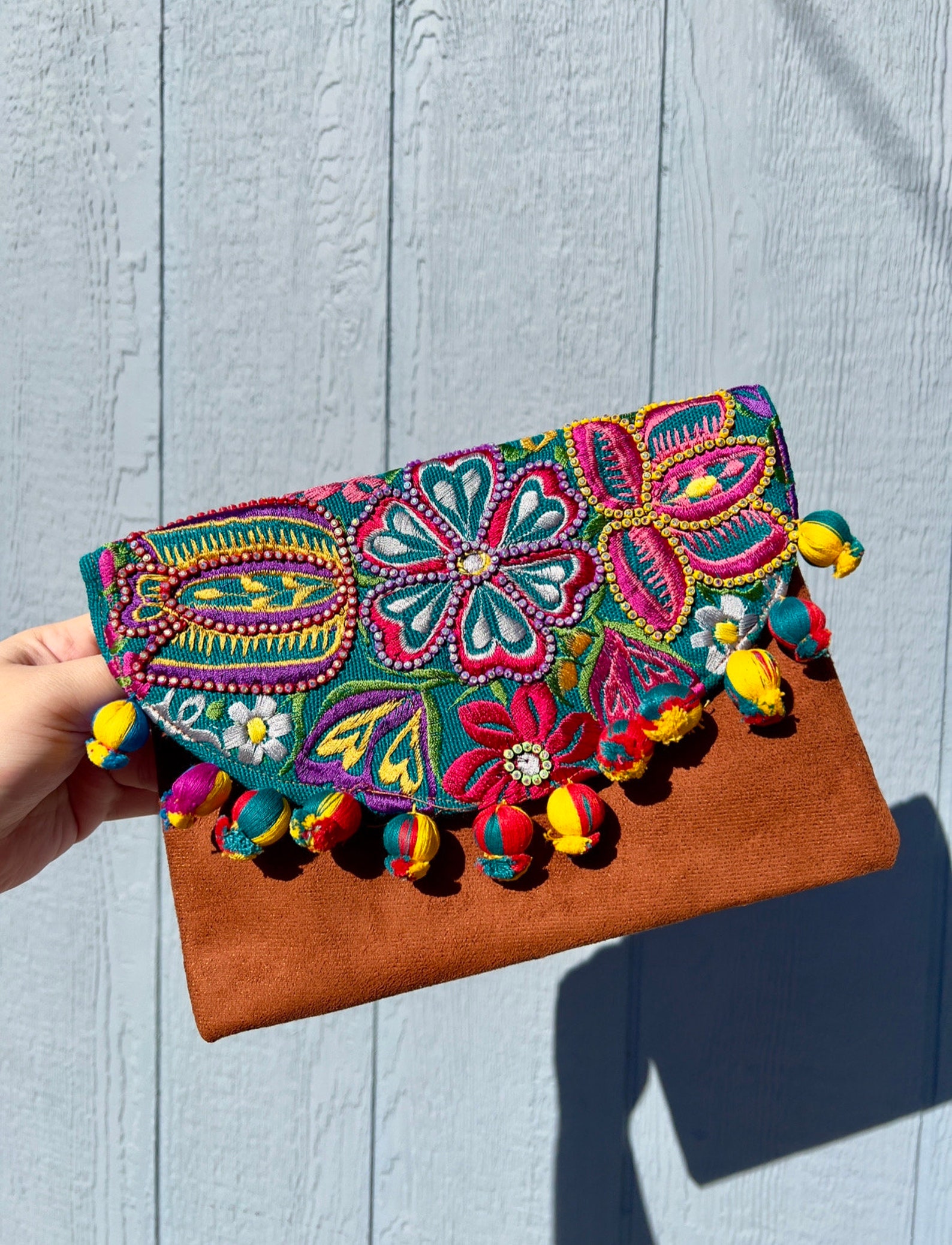 Mexican Embroidered Purse, Bolsa Mexicana, Mexican Floral Purse ...