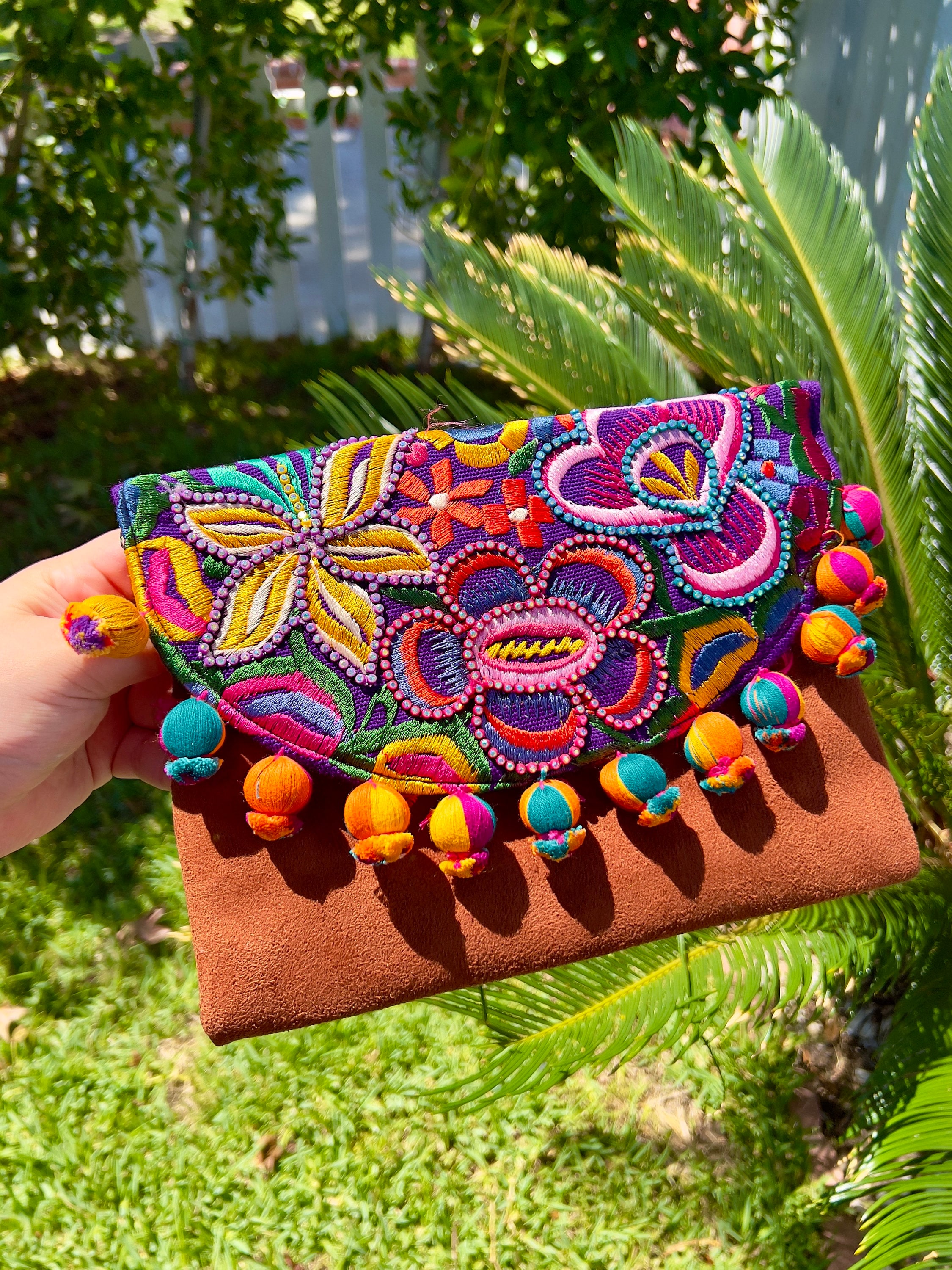 Mexican Embroidered Purse, Bolsa Mexicana, Mexican Floral Purse ...