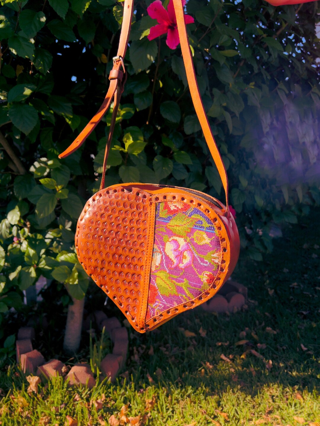 Heart Shaped Purse, Heart Leather Purse, Corazon Purse, Mexican Purse ...