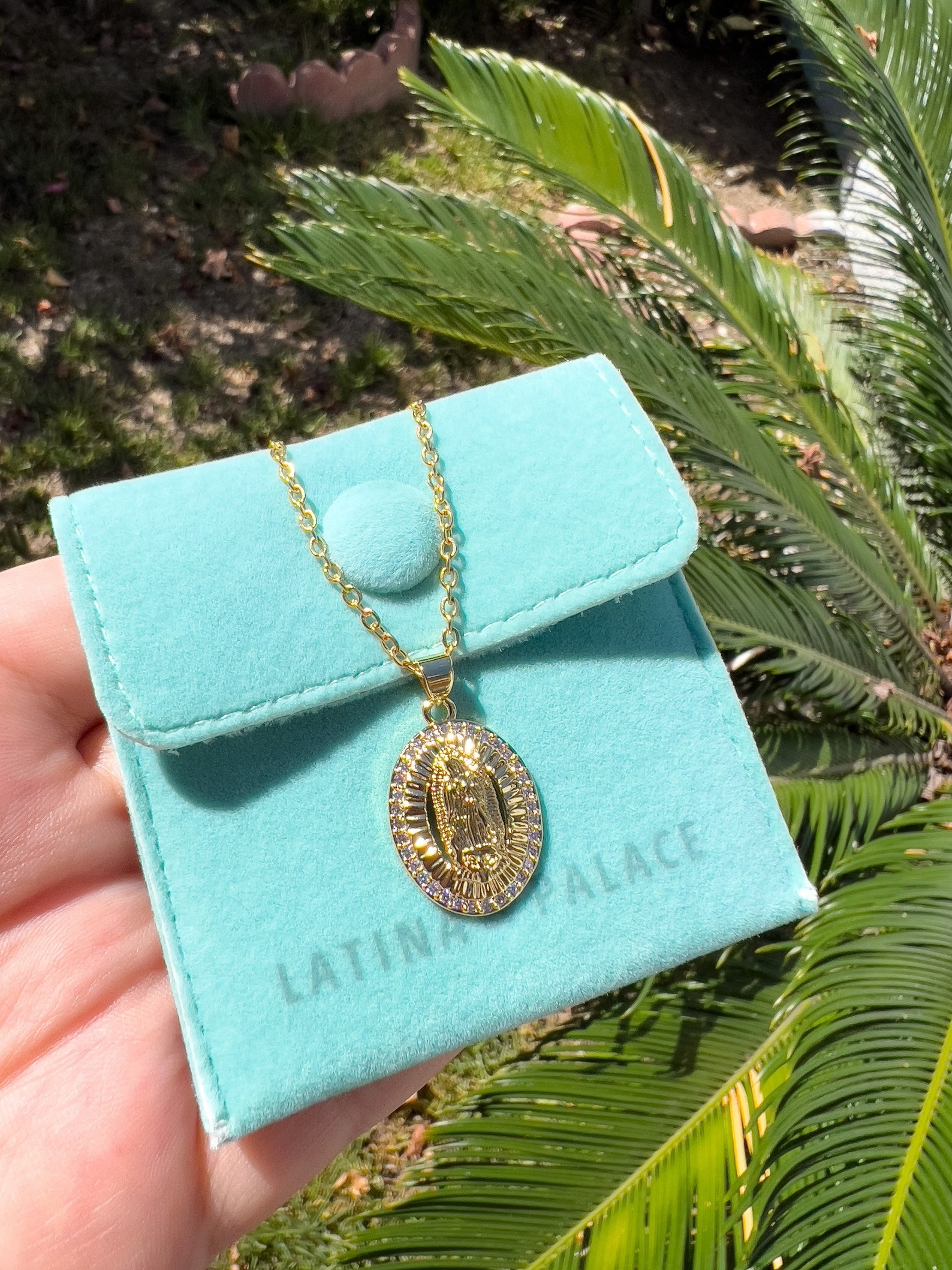 Gold Virgen Maria Necklace, Dainty Virgencita Gold Necklace, Virgencita ...