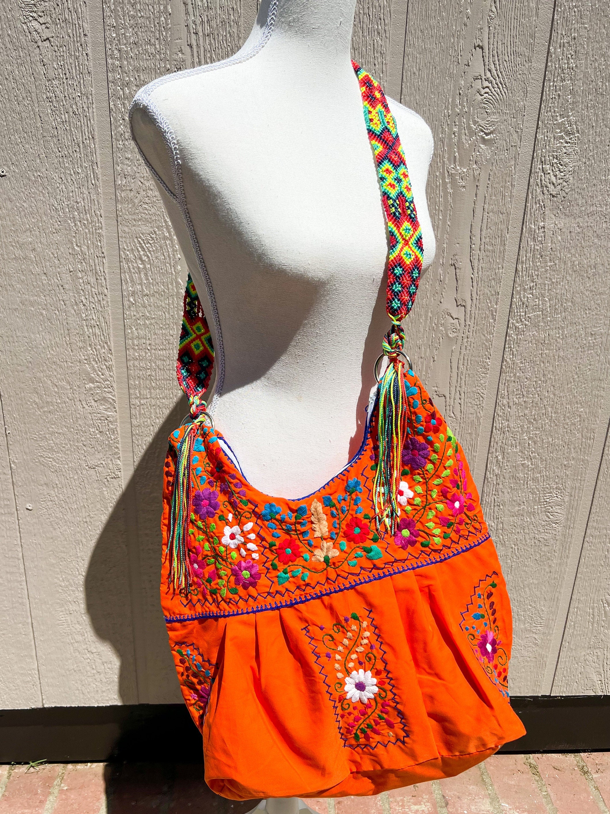 Mexican Embroidered Bag Mexican Floral Purse Mexican Morral - Etsy