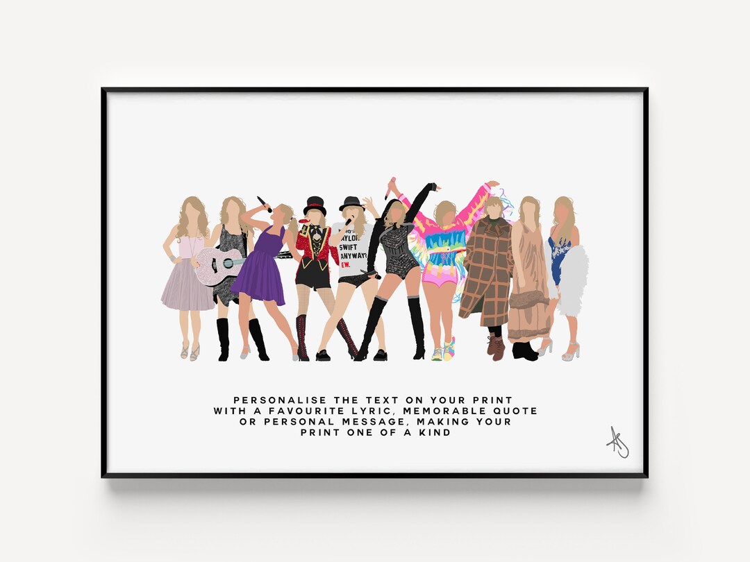 Taylor Swift Inspired Print Fashion, Music, Tour, Poster, Merch ...