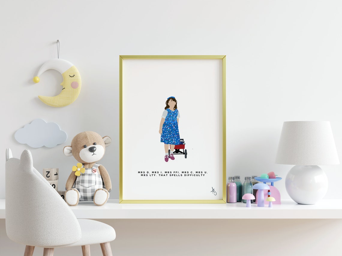 Matilda Inspired Print | Movie, Mrs Honey, Kids, Poster, Roald Dahl ...