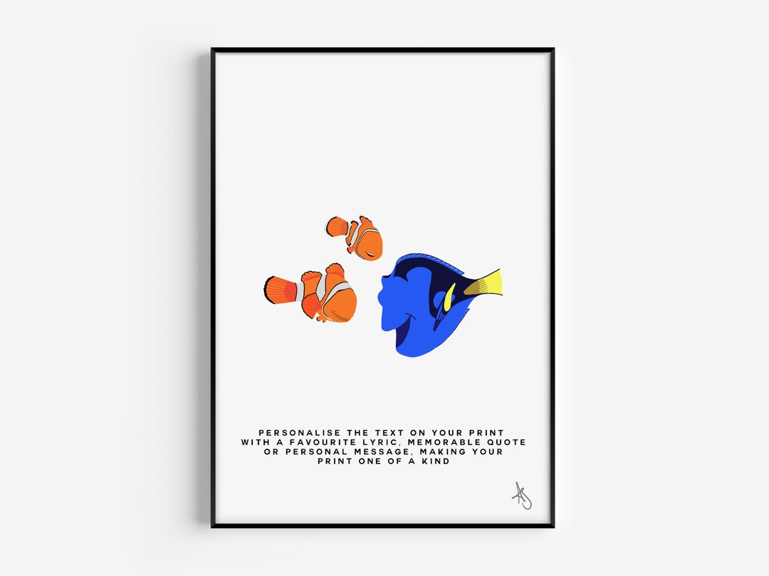 Finding Nemo Inspired Print | Movie, Film, Kids, Gift, Dory, Cartoon ...
