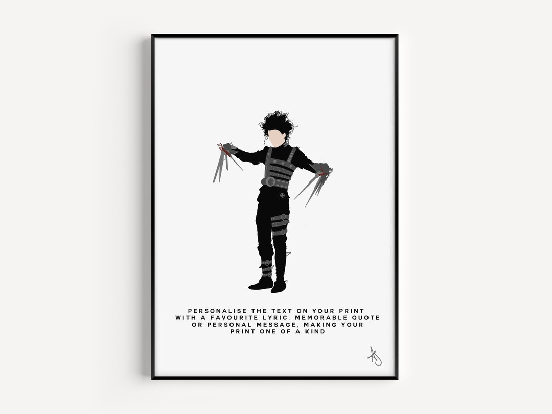 Edward Scissorhands Inspired Print | Movie, Film, Poster, Wall Art ...