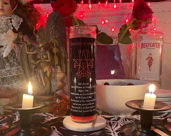Lucifer Invocation Candle Lord of Ascending Flame fixed | Etsy