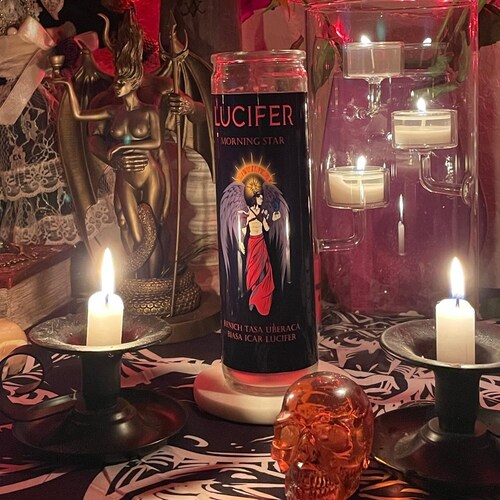 Lucifer Invocation Candle Lord of Ascending Flame fixed - Etsy