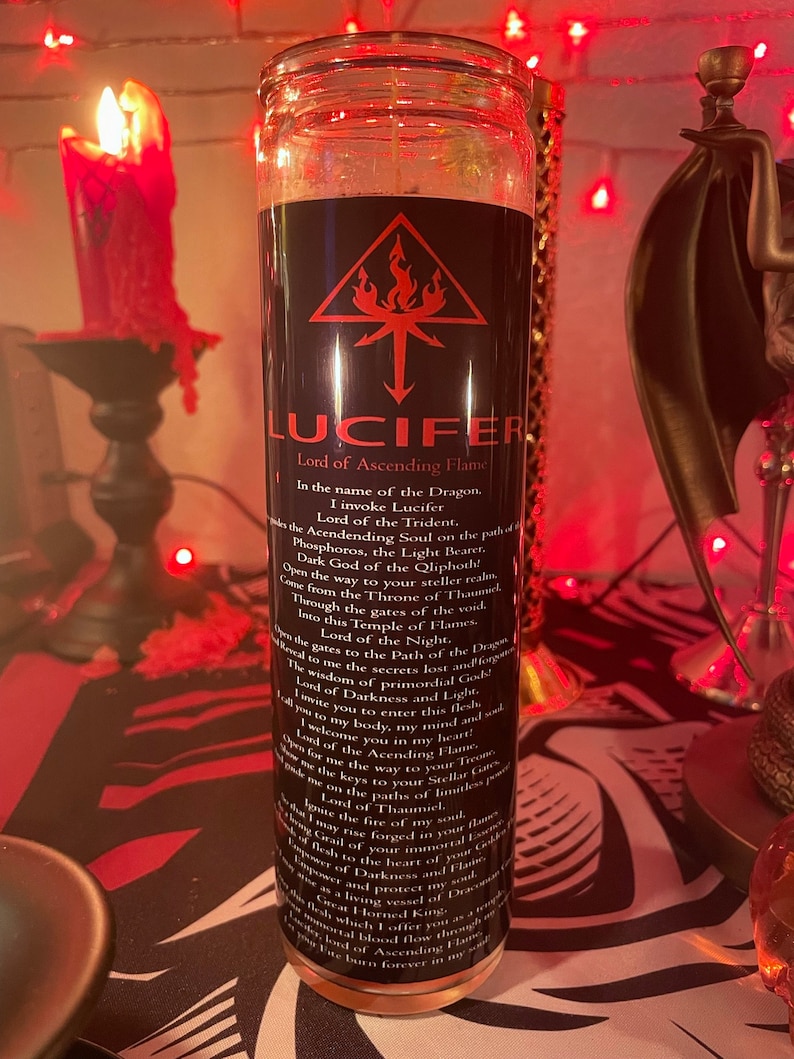Lucifer Invocation Candle - Lord of Ascending Flame (fixed) - Etsy