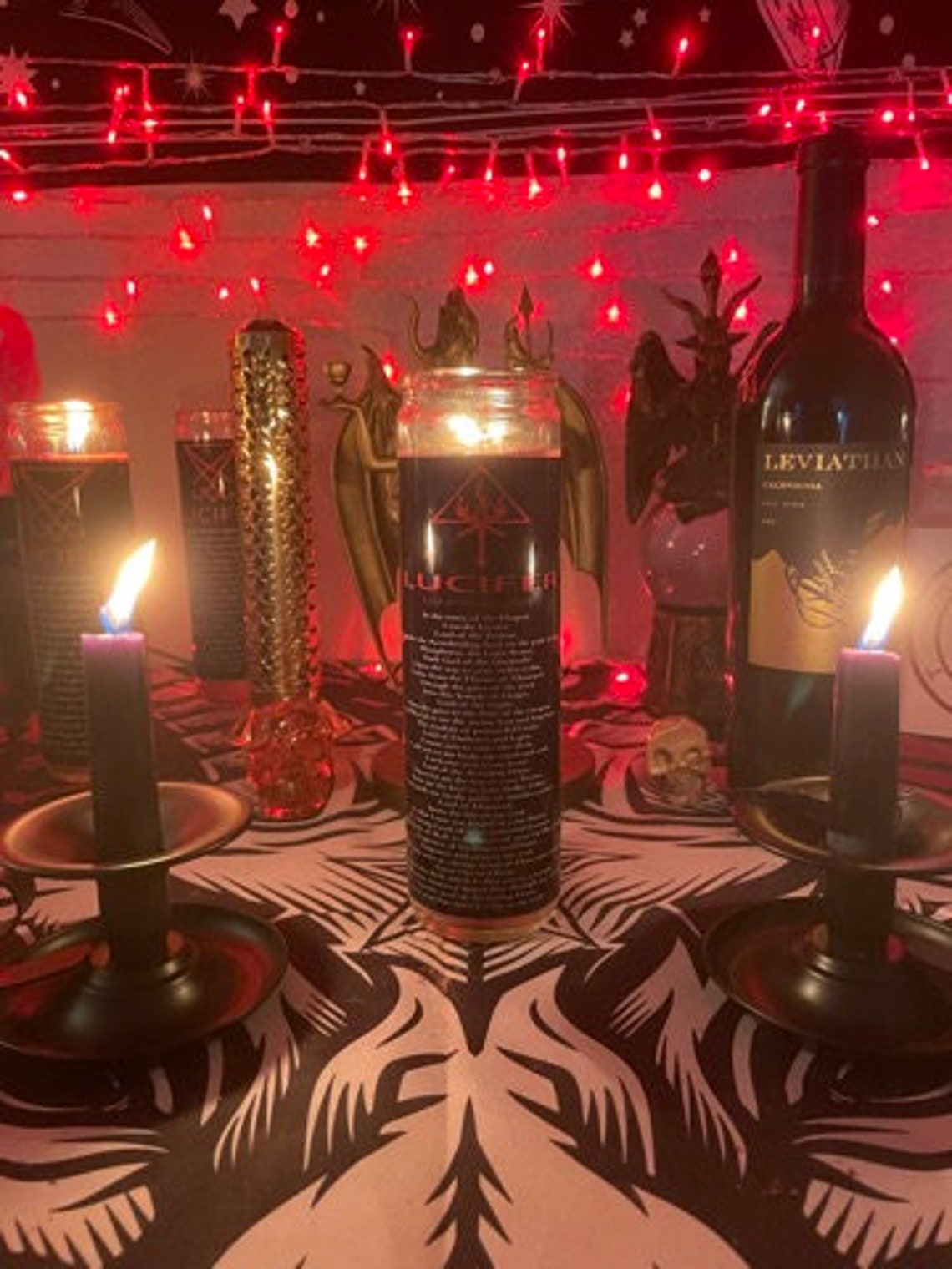 Lucifer Invocation Candle Lord of Ascending Flame fixed - Etsy