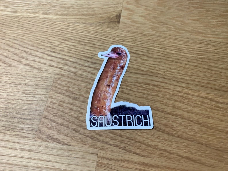 Saustrich Sticker - Glossy/matte Die Cut Vinyl Sticker - Etsy